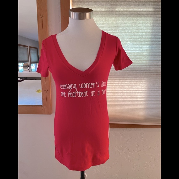Tops | Next Level Red V Neck Tshirt Size S Alpha Phi | Poshmark